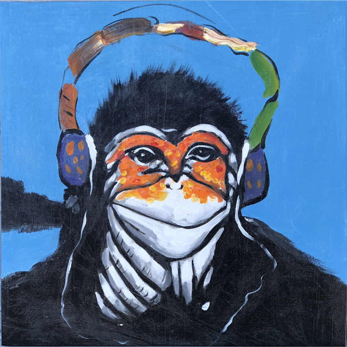 HAND OIL PAINTING Monkey - 60X60CM – Green Eden E-Bikes
