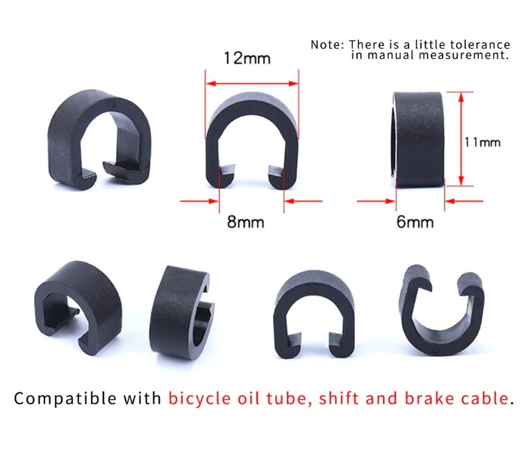 Bike cable clip - C type/U Shaped, shifter cable and brake cable clamp ...
