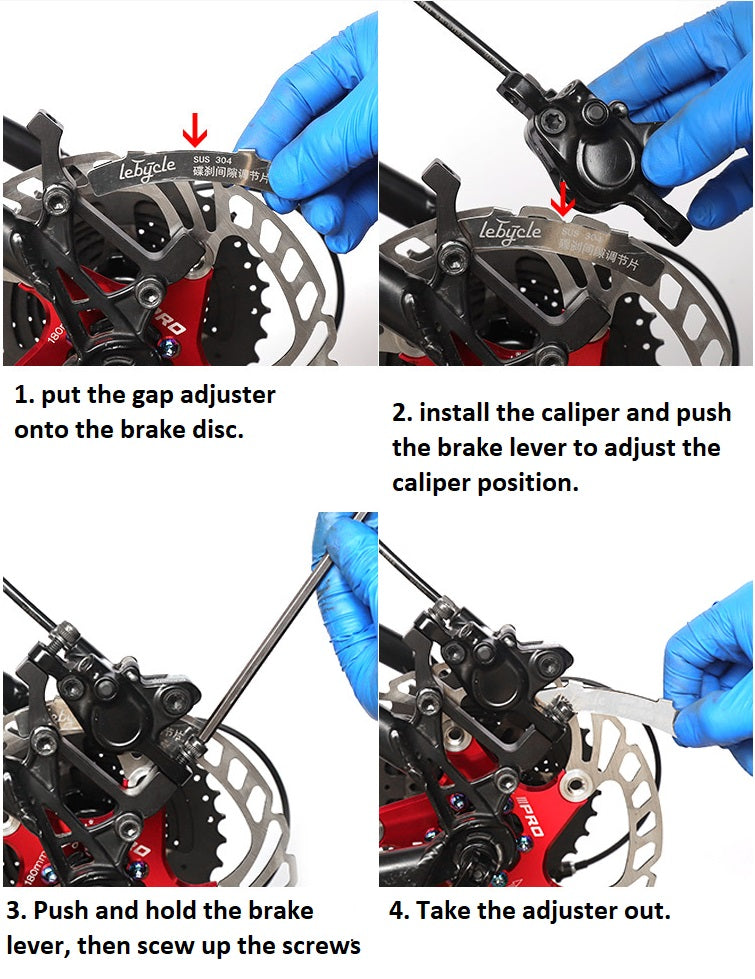 LeBycle Bike Brake Disc gap adjustment tool - brake disc gap adjuster ...