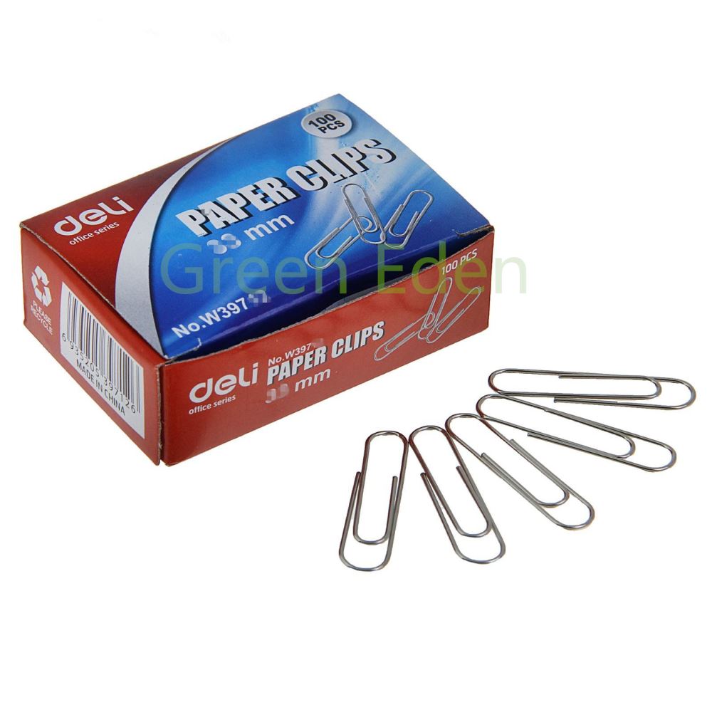 Deli PAPER CLIPS W39745 - 28mm, 100pcs x 10 – Green Eden E-Bikes