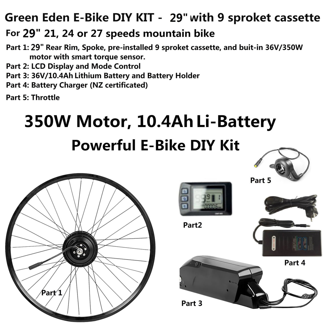 Shop Electric Bike Conversion Kit | NZ | Green Eden E-Bikes