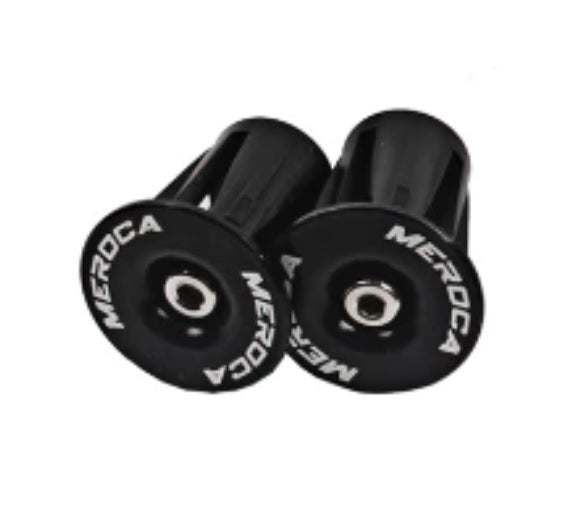 Bike Handlebar Expansion End Plugs End Caps - MEROCA, aluminum, black ...