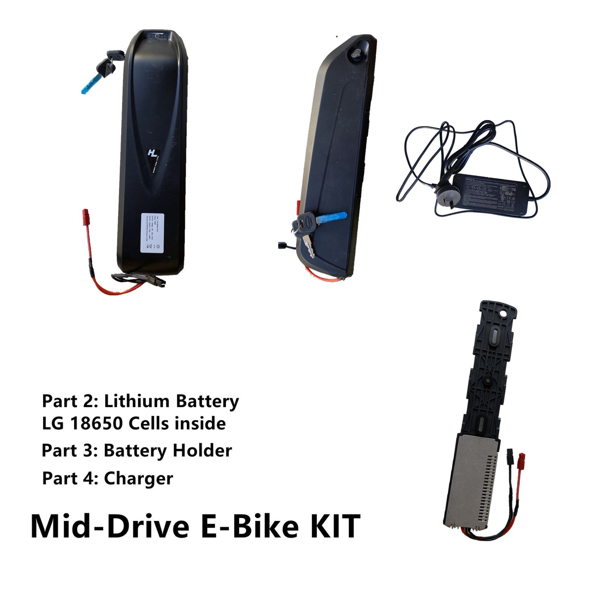 Mid-Drive E-Bike KIT - High Torque 48V 350W Motor 90Nm, 16Ah LG Batter ...