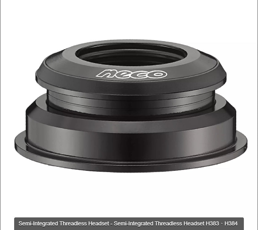 Neco Headset H384 - 1.5" Head Tube Reduced to 1-1/8" Fork Tube Semi-In ...