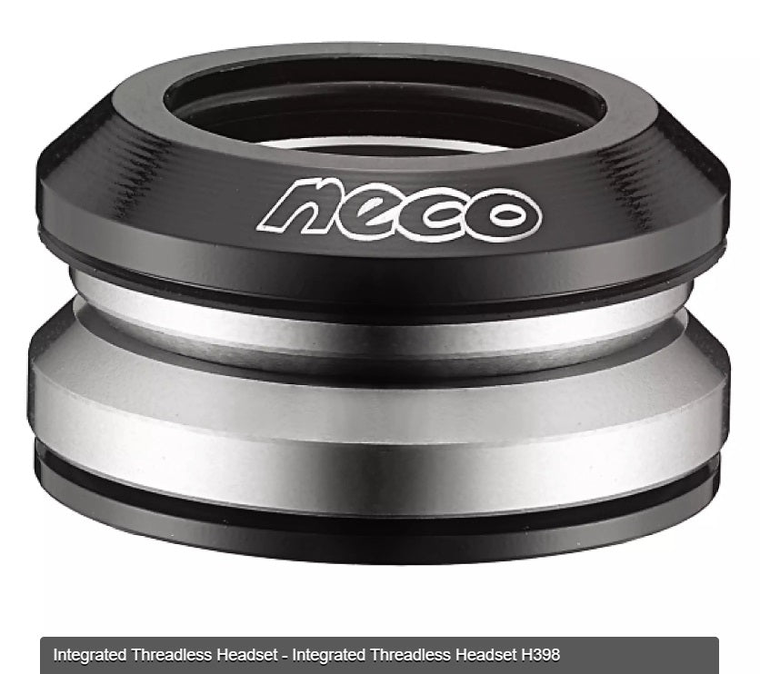 Neco Headset H398- 1/4” Head Tube Reduced to 1-1/8" Fork Tube Threadle ...