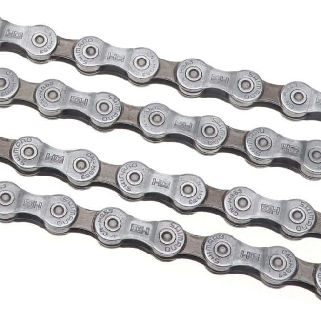 Shimano Bike Chain - CN-HG53, 9 Speeds, 112 Links, Silver grey – Green ...