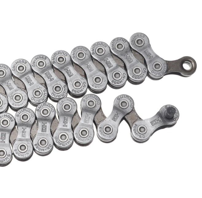 Shimano Bike Chain - CN-HG53, 9 Speeds, 112 Links, Silver grey – Green ...