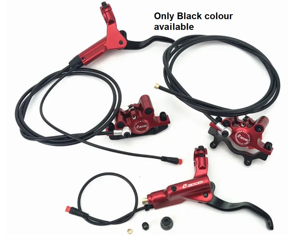 ZOOM MTB Bicycle Hydraulic Disc Brake set with power-cut sensors - Fro ...